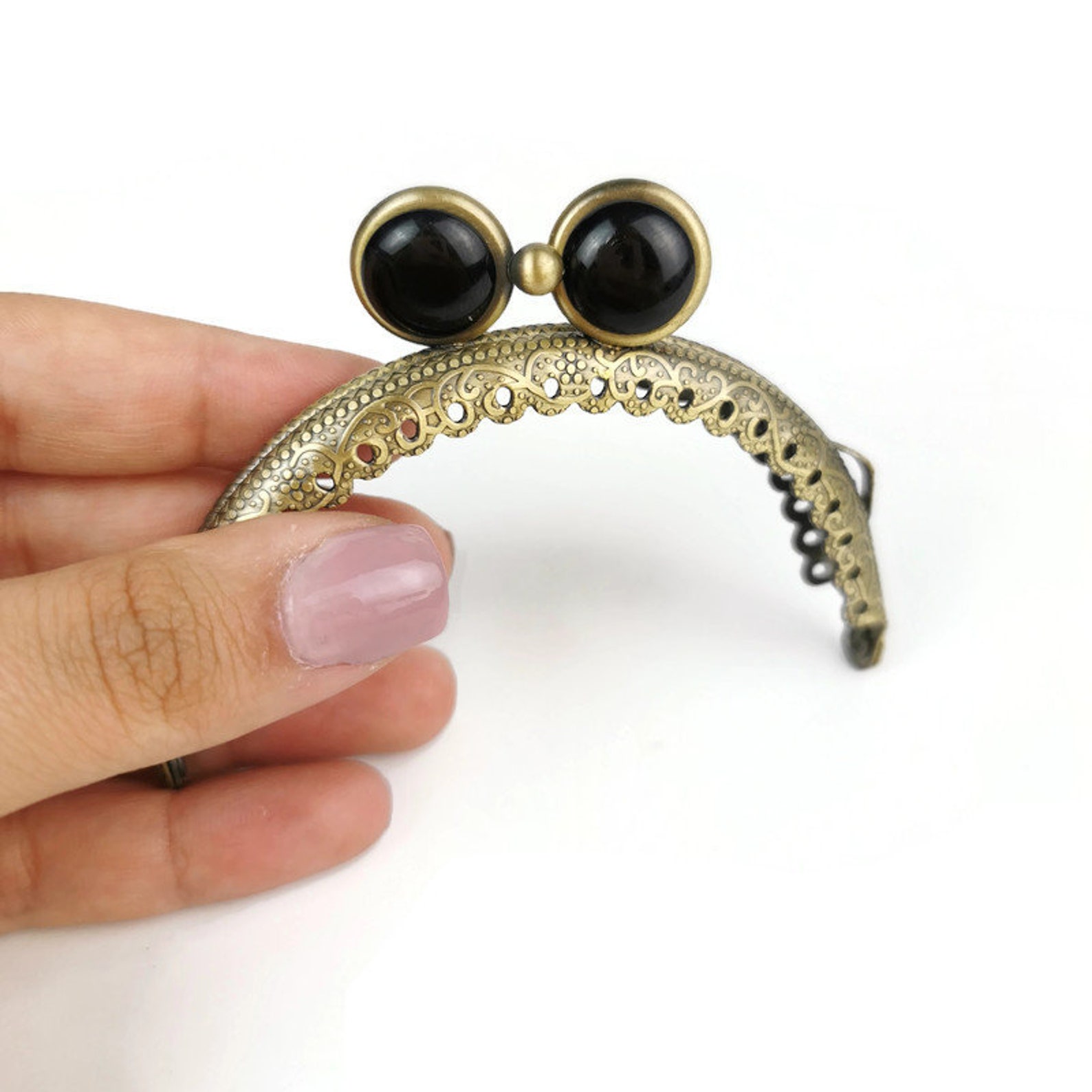 Purse Frame - 8.5cm Metal Purse Frame With Black Color F8.5/638 - Etsy