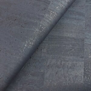 Navy Blue Cork Fabric - Portuguese Cork Fabric Dark Blue 69x50cm / 26. ...