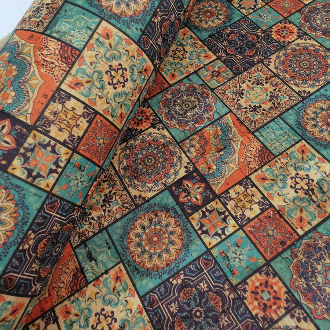 Portuguese Cork Fabric, Printed Pattern 68x50cm / 26.77''x19.69'', (80 ...