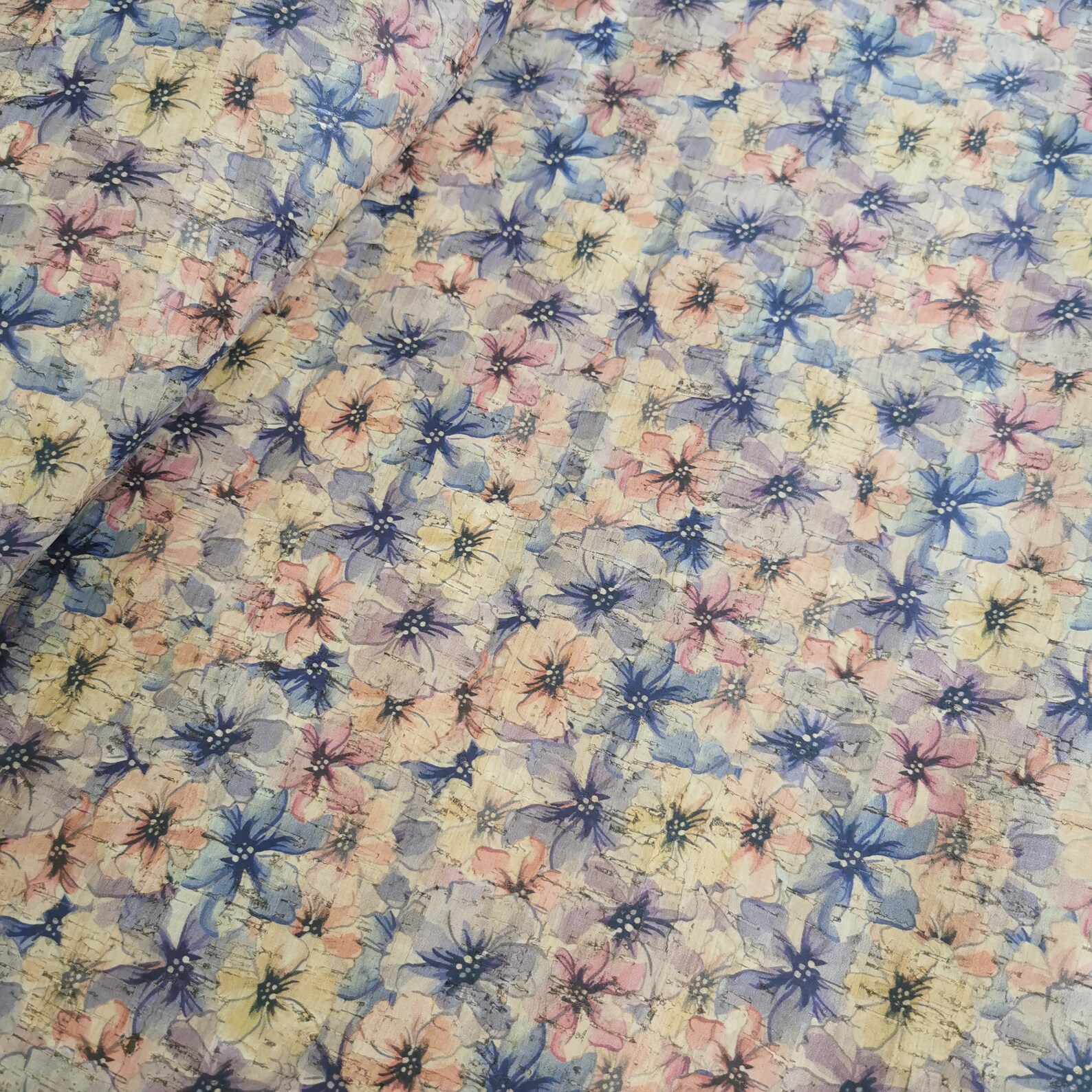 Portuguese Cork Fabric, Printed Pattern 68x50cm / 26.77''x19.69'', (17 ...