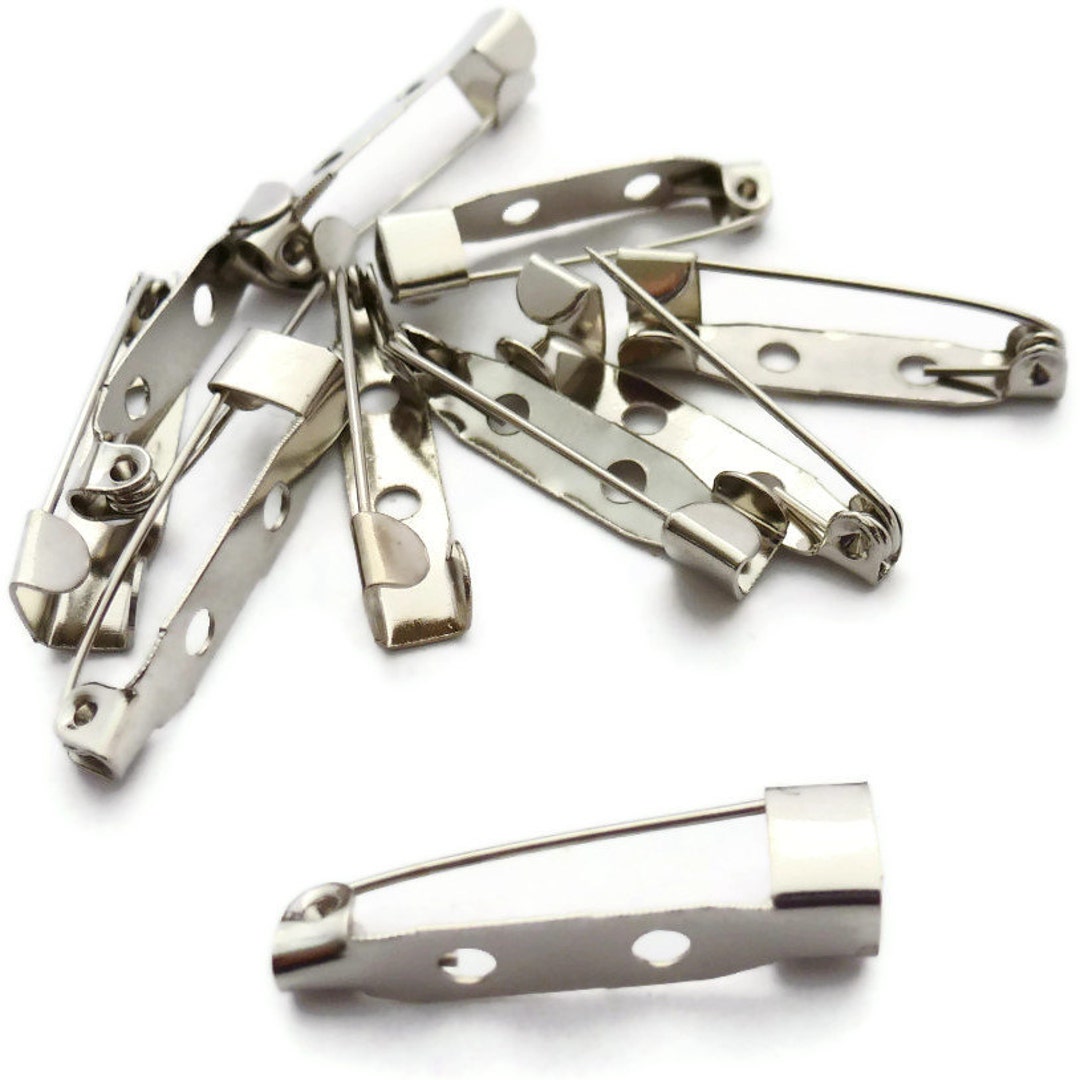 40 Pcs Silver Pin Back 25mm (1 In) - PB02 - Etsy
