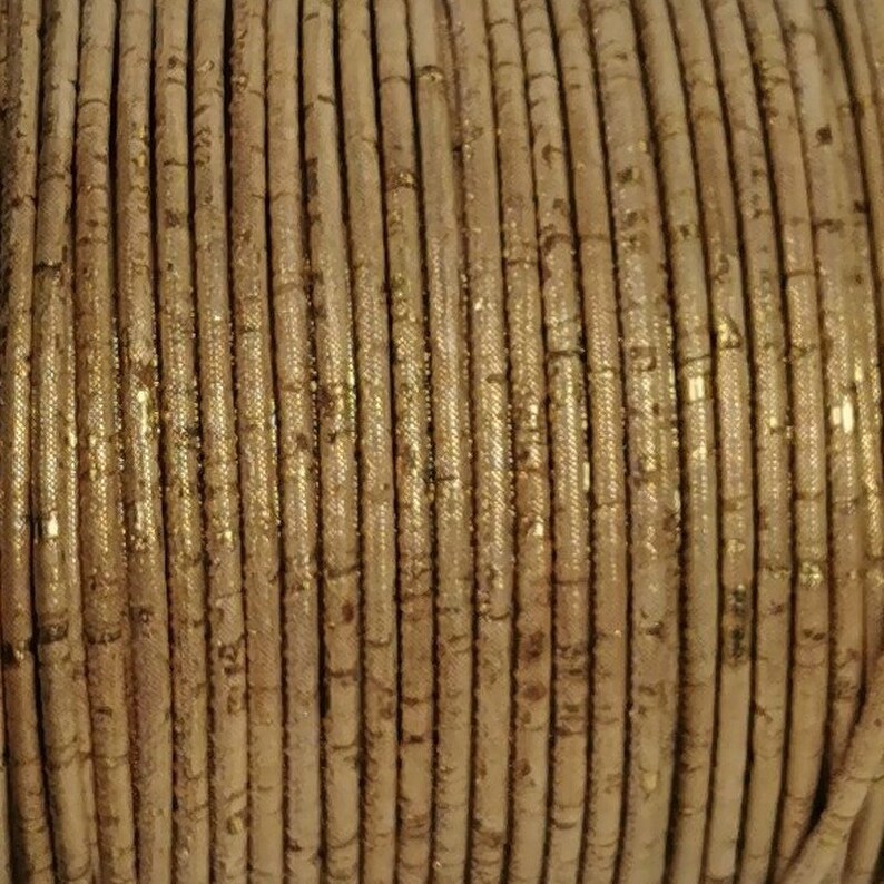 Cork Lacing 1 Meter/ 39 in 3 Mm Genuine Golden Cork Cord - Etsy