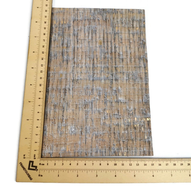 Cork 5.91''x8.66" Double Sided Cork Fabric White and Jeans for Body ...