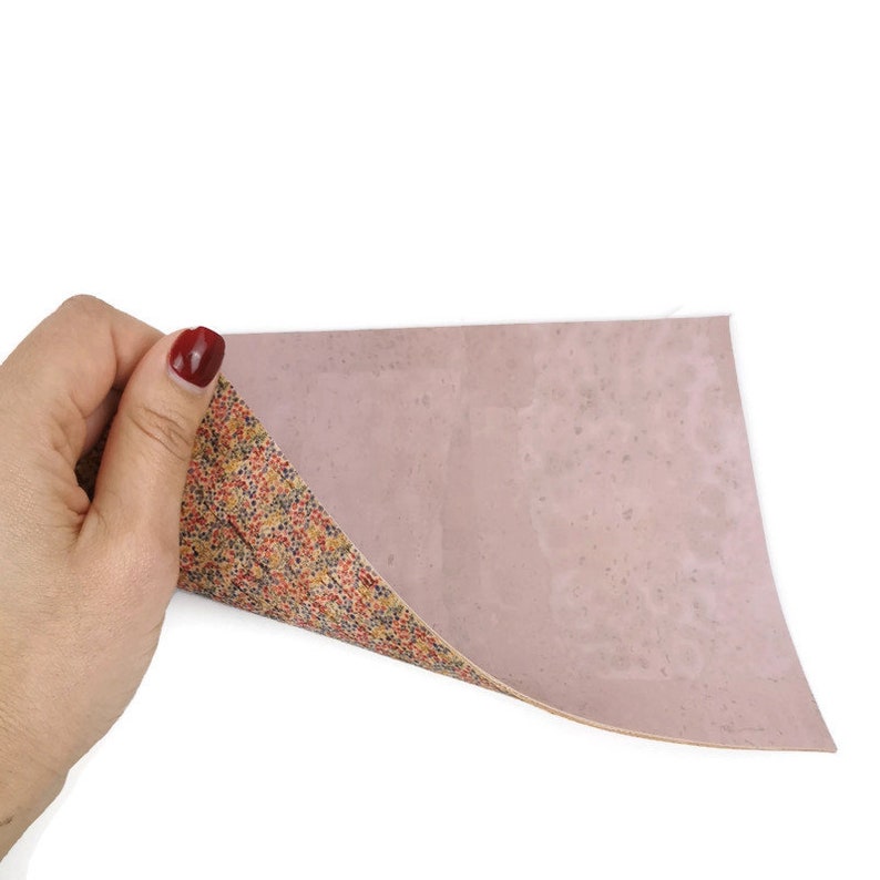 Cork 5.91''x8.66 Floral applied to Light Pink | Etsy