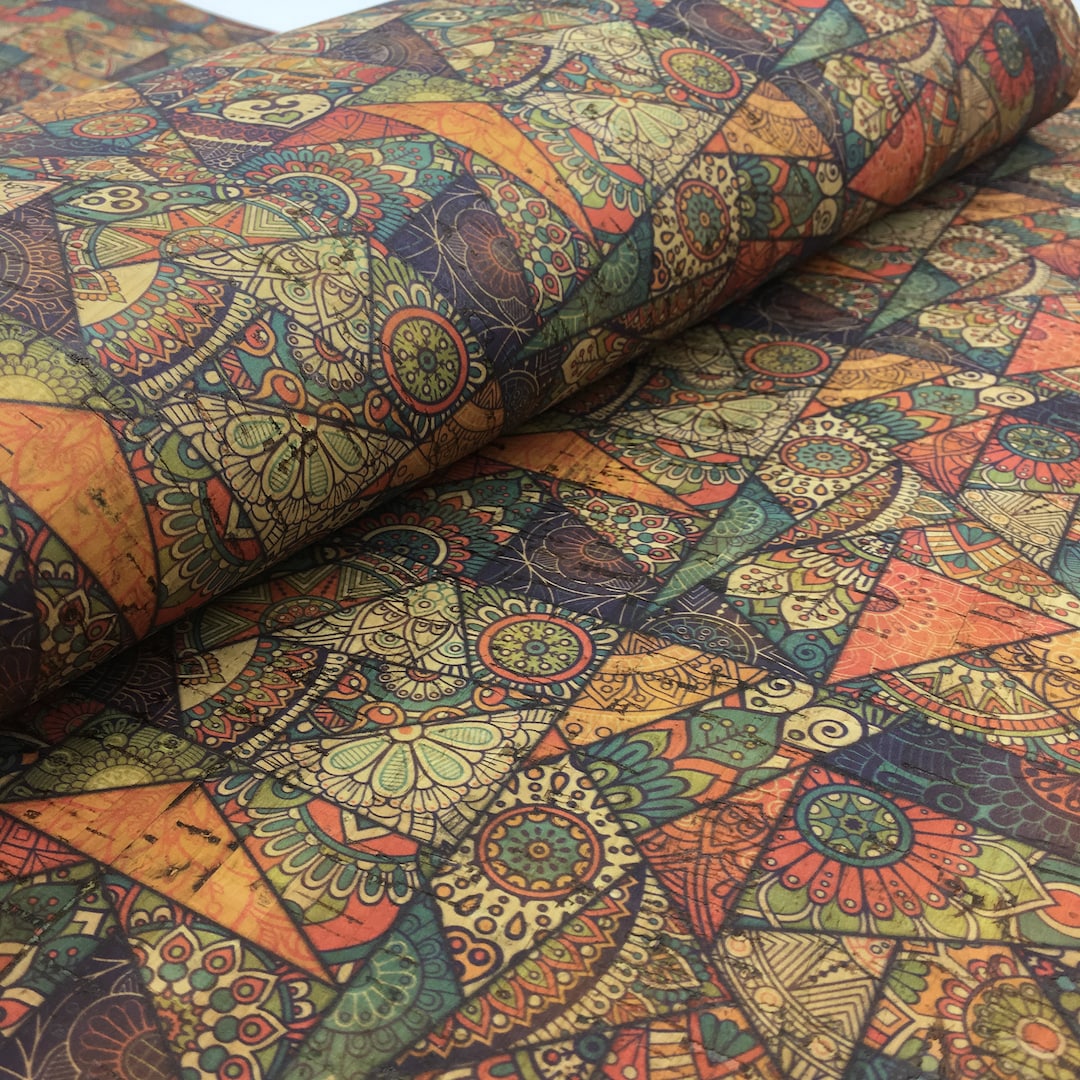 Portuguese Cork Fabric, Printed Pattern 68x50cm / 26.77''x19.69'', (65 ...