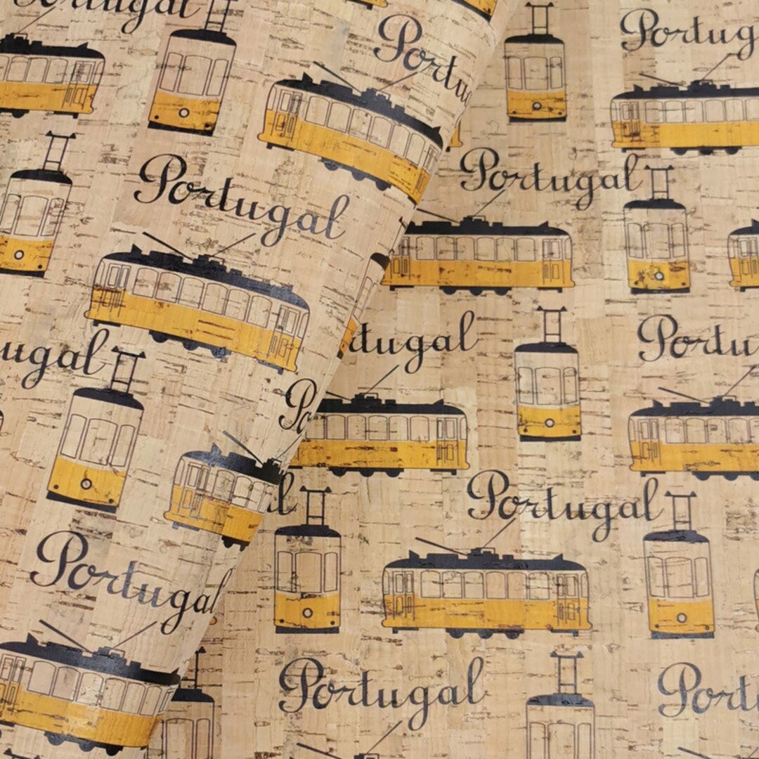 Portuguese Cork Fabric, Printed Pattern 68x50cm / 26.77''x19.69'', (27 ...