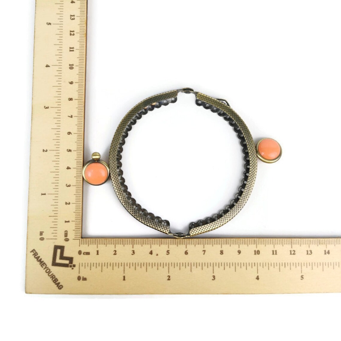 Purse Frame 8.5cm Metal Purse Frame With Orange Color | Etsy