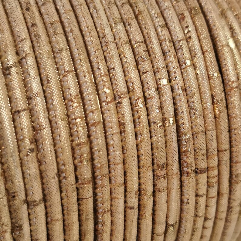 Cork Lacing 1 Meter/ 39 in 3 Mm Genuine Golden Cork Cord - Etsy