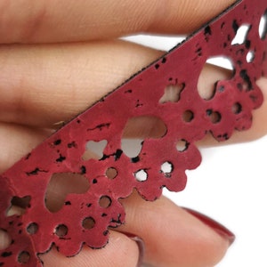 Cork Cording - Bordeaux Cork Lace Trim - Cork Sewing Supplies - Etsy