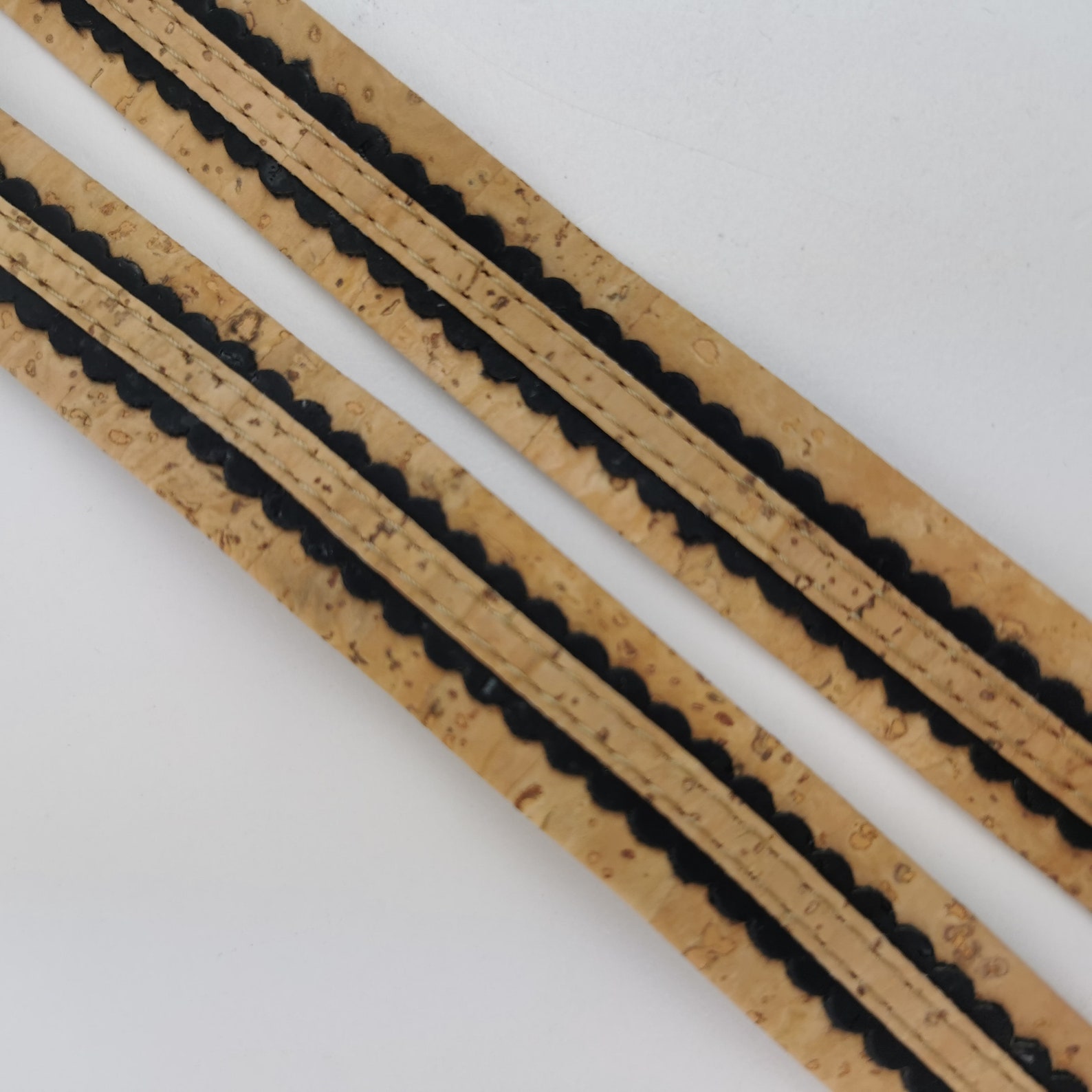 18mm Flat natural cork strip with black and naturalcork | Etsy