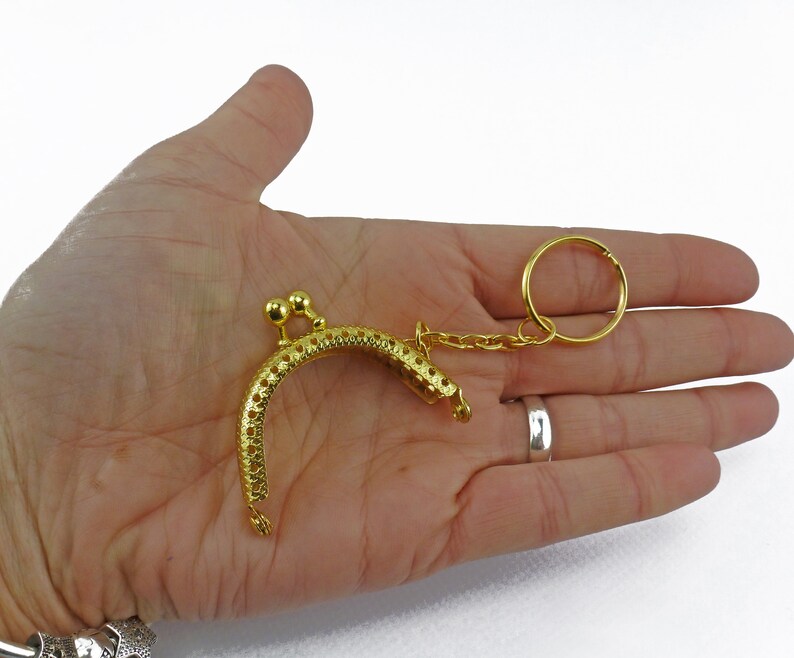 1 Golden Color Purse Frame With Key Chain F5/322 - Etsy