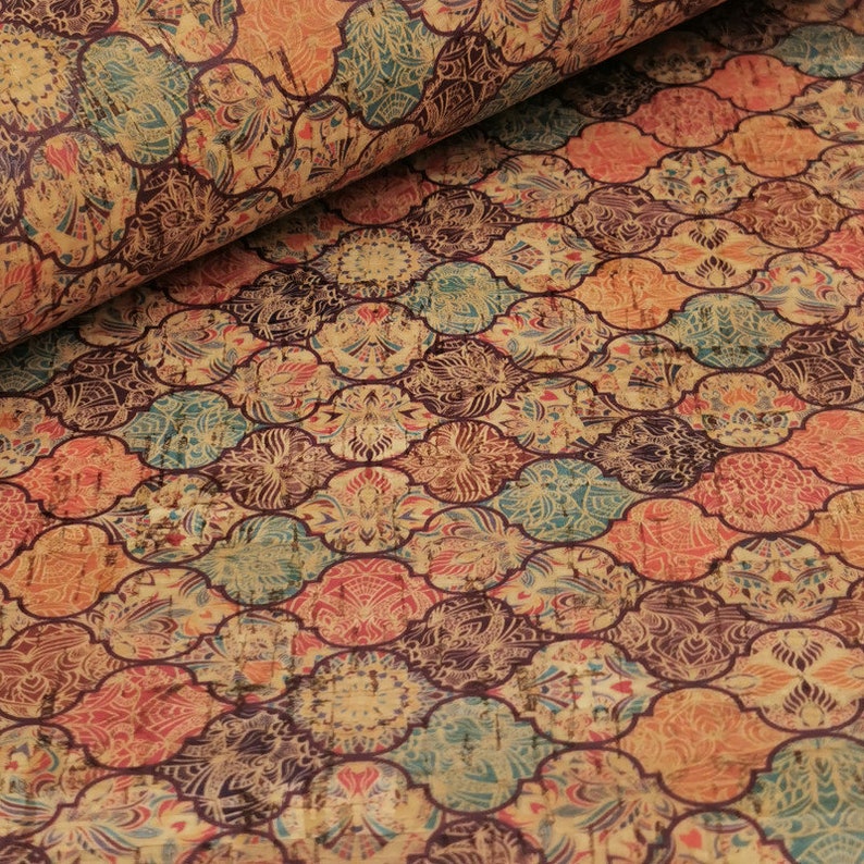 Portuguese Cork Fabric Moroccan Tile 68x50cm / - Etsy