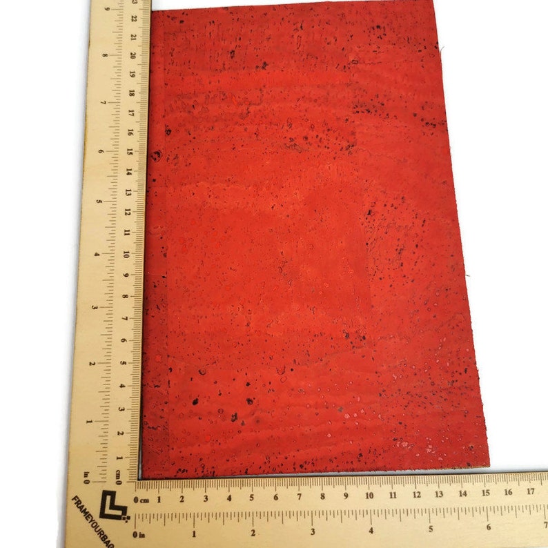 Cork 5.91''x8.66 Double sided Cork Fabric Coral | Etsy