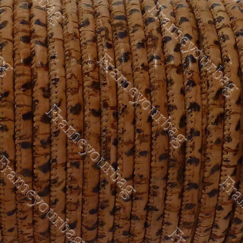 5mm Python Cork Fabric Cord 1 meter Portuguese Cork 5mm | Etsy