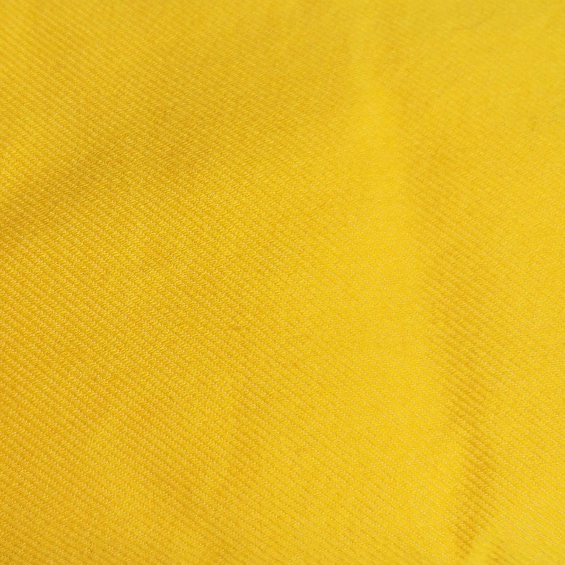 1 Meter of Yellow Denim Fabric by the Yard, Jeans Cotton Fabric, Jeans ...