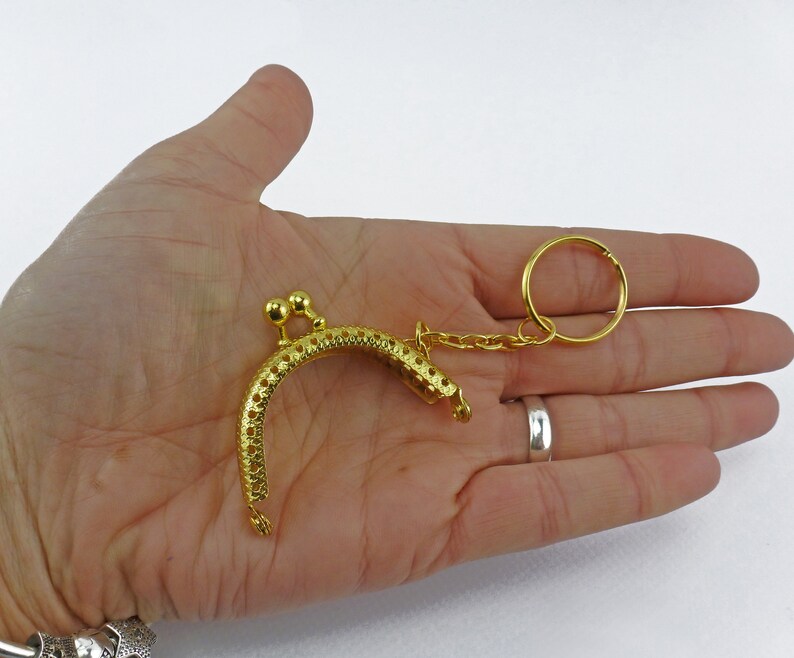 1 Golden Color Purse Frame With Key Chain F5/322 - Etsy