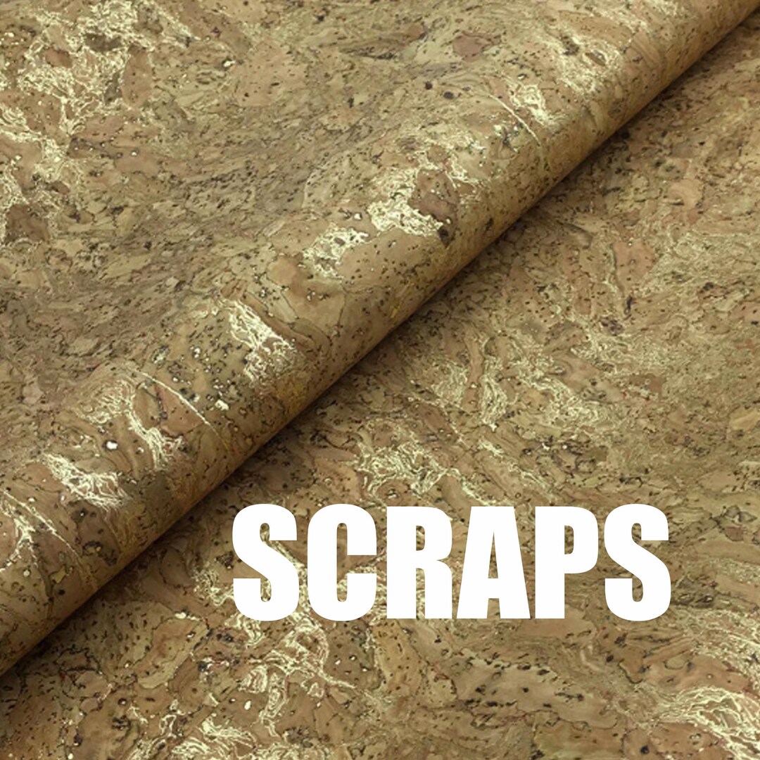 Scrap - Cork Fabric With Roots and Red Golden Flecks - Portuguese Cork ...