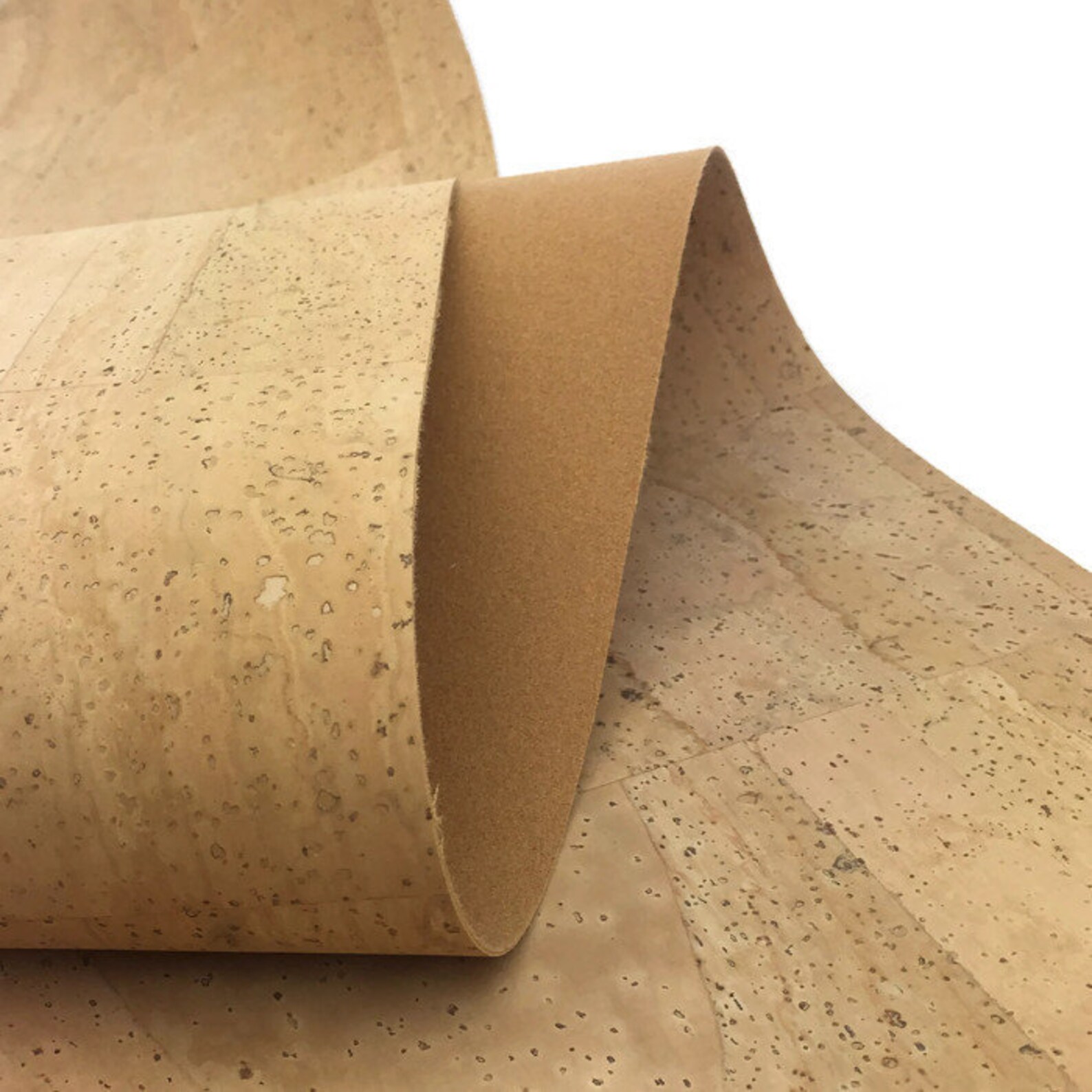 Cork Leather Portuguese Cork Fabric Natural 68x50cm / - Etsy