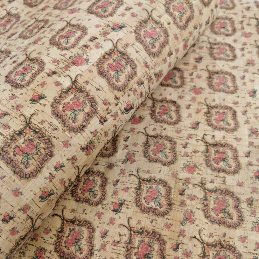 Portuguese Cork Fabric,viana Scarf Printed Pattern 68x50cm / 26.77''x19 ...