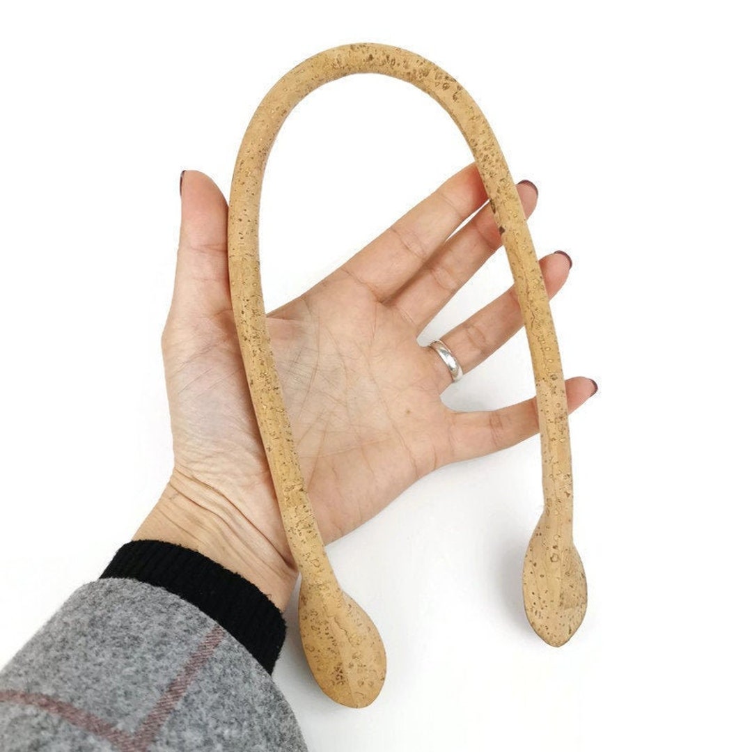 1 Pair of Cork Fabric Rolled Handbag Handles 55cm , Cork Bag Handles ...