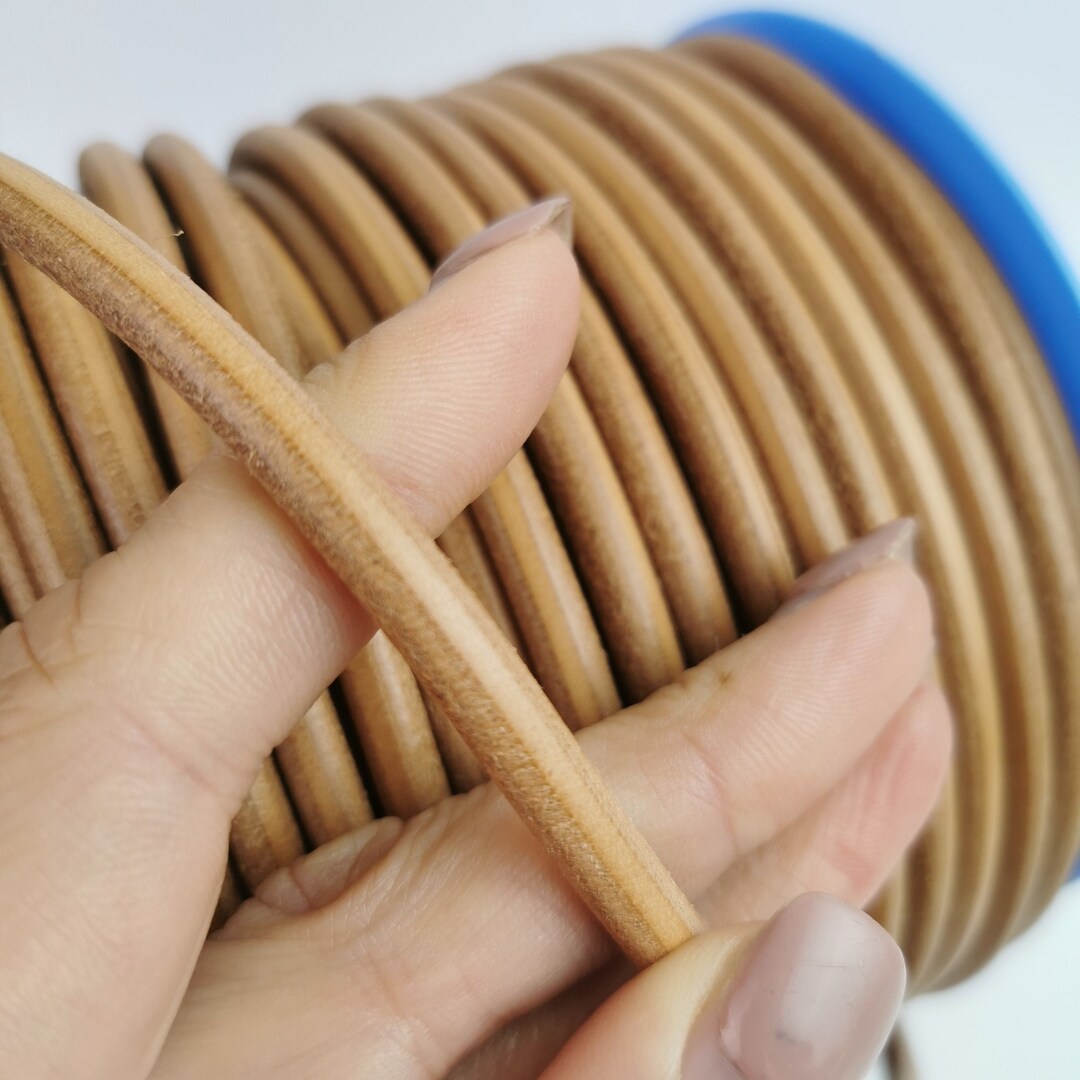 1 Meter - 6MM Round Leather Perfect to Make Your Leather or Cork ...