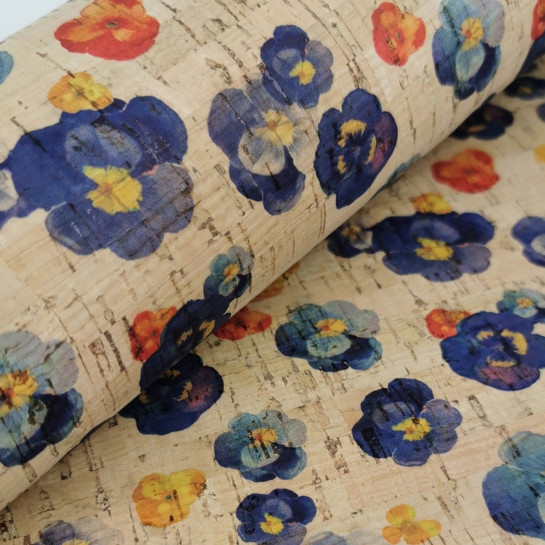 Portuguese Cork Fabric Printed Pattern 68x50cm / - Etsy