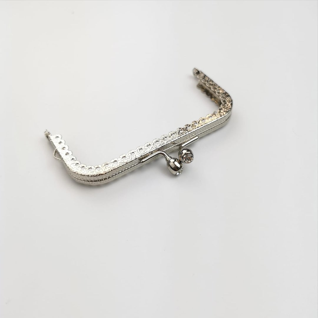 Purse Frame 10,5 Cm Silver Purse Frame With Brilliant F10/496 - Etsy