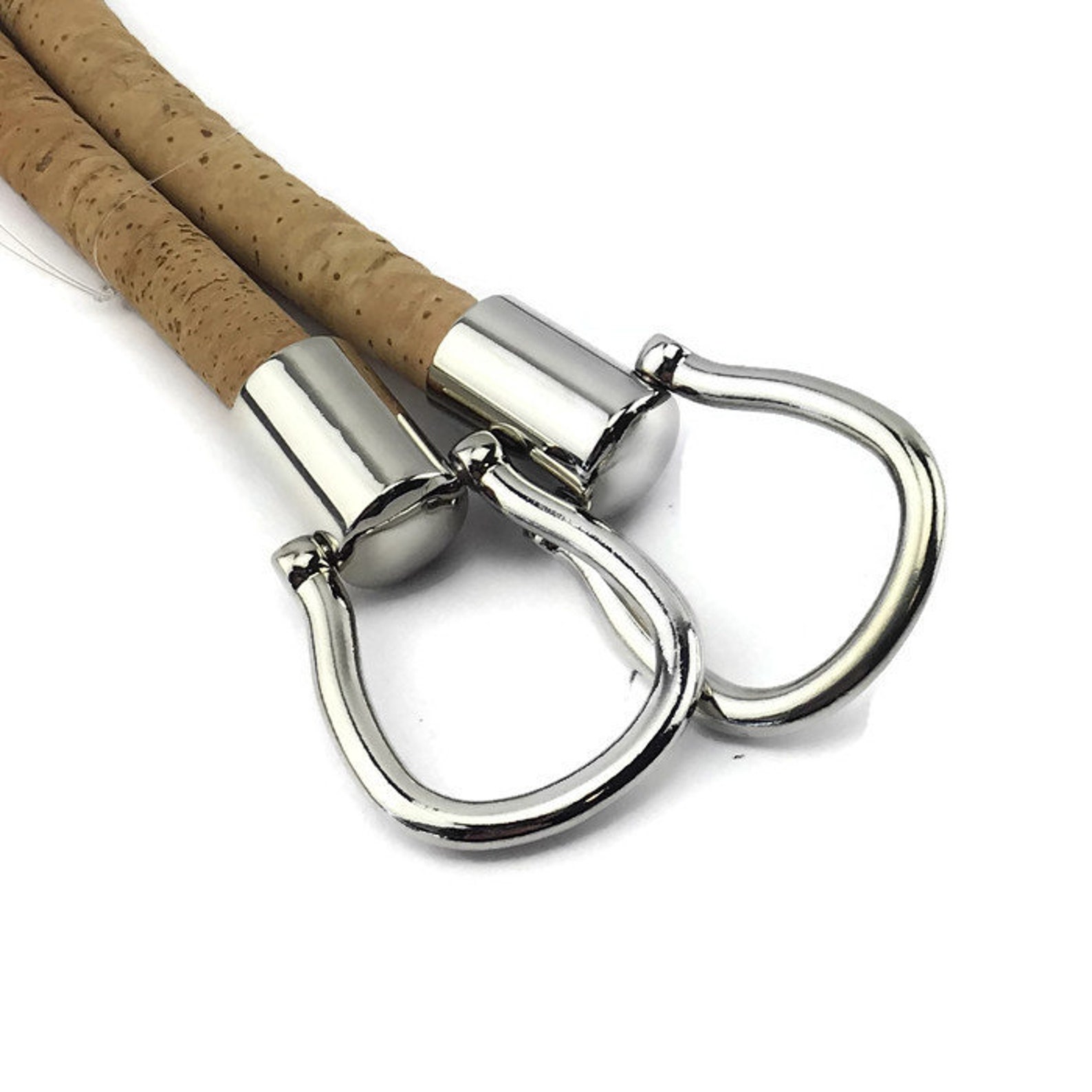 Natural Cork Handbag Handle Pair Silver Hardware - Etsy