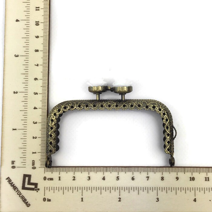 Purse Frame 8.5cm Metal Purse Frame With White Flower - Etsy