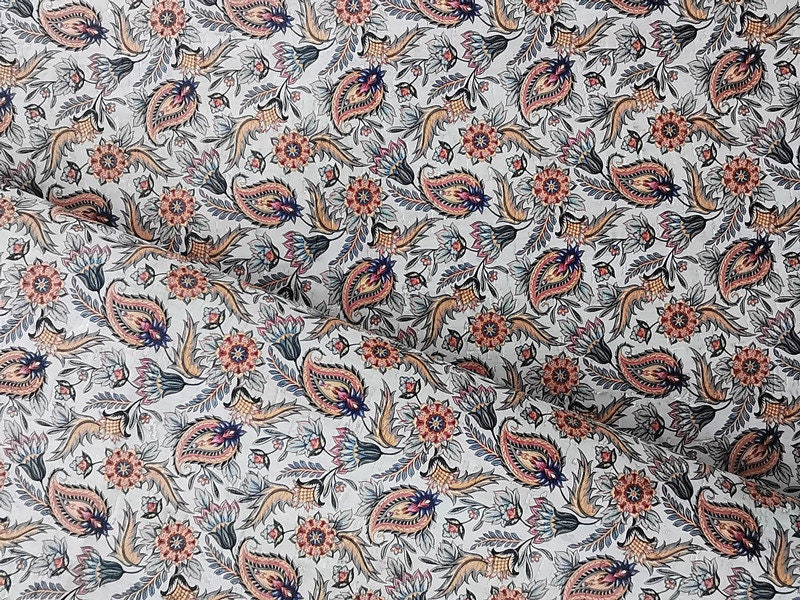 Portuguese Cork Fabric, Printed Pattern on White Cork 68x50cm / 26.77 ...