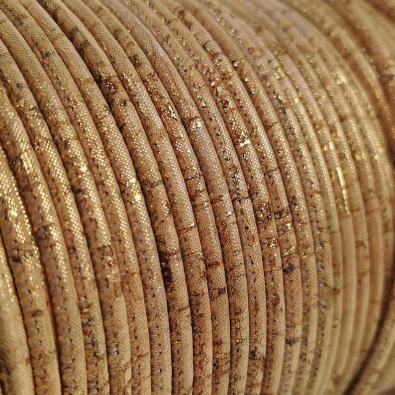 Cork Lacing 1 Meter/ 39 in 3 Mm Genuine Golden Cork Cord - Etsy