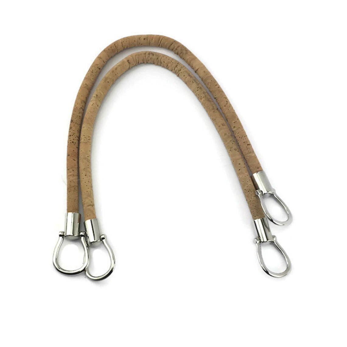 Natural Cork Handbag Handle Pair Silver Hardware - Etsy