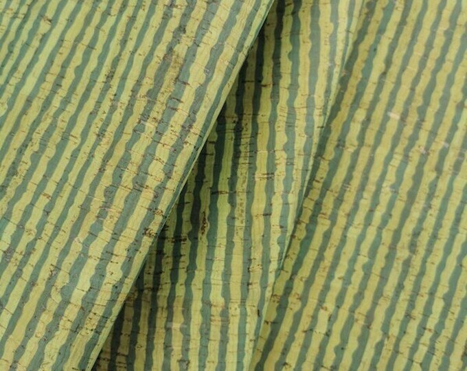 SCRAP - Portuguese Cork Fabric, Watermelon Printed Pattern on Natural ...