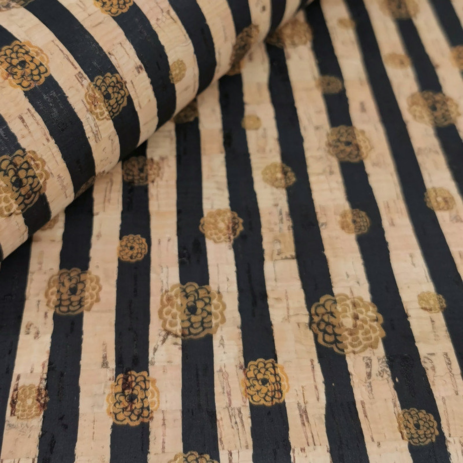 Portuguese Cork Fabric, Printed Pattern 68x50cm / 26.77''x19.69'', (36 ...