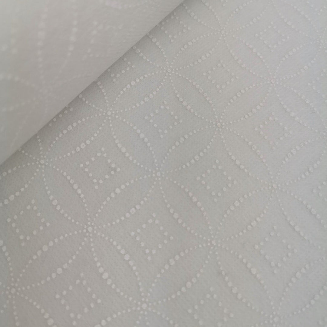 TNT Fabric 60gr, Lining Material, Lining Fabric White Damasc 53cmx100cm ...