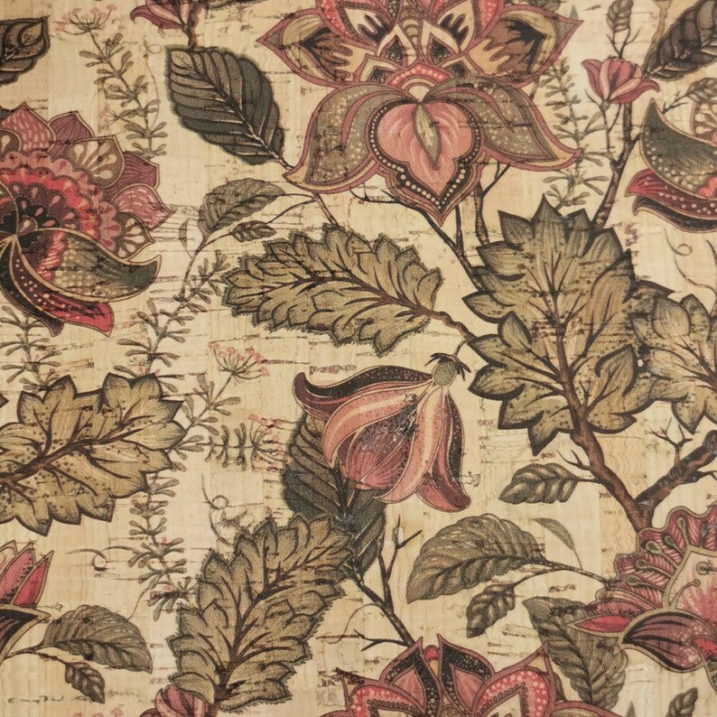 Portuguese Cork Fabric Printed Pattern 68x50cm / - Etsy