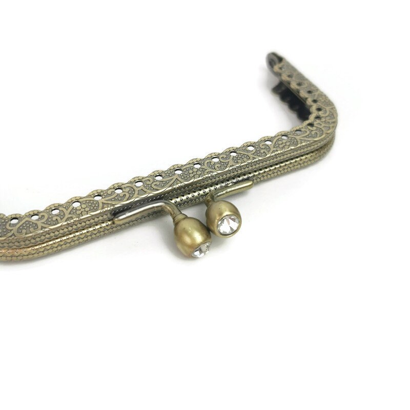 Purse Frame 10,5 Cm Antique Brass Purse Frame With Brilliant F10/499 - Etsy