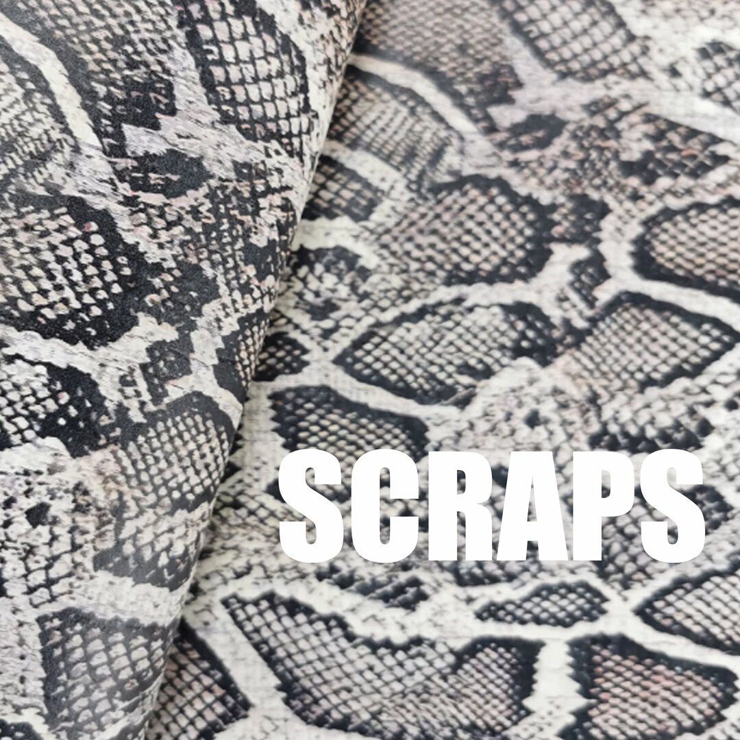 Scrap Snake Pattern on Rustic White Cork Fabric (191) - Etsy