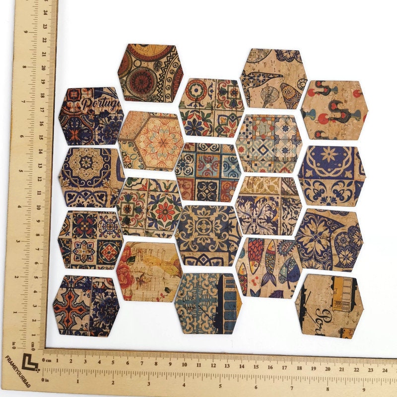 Cork Scrap Diamond Shape, 20pcs Cork Fabric Samples Random - SCRAP Cork ...