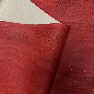 Portuguese Cork Fabric Red Coral 68x50cm / 26.77''x19.69'' - Etsy