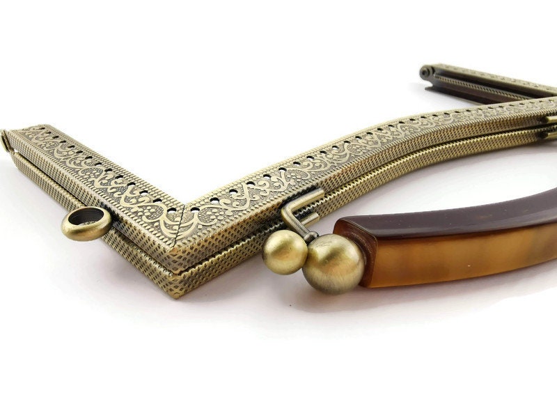 21cm Portable Purse Frame Antique Brass With Handle F21/1145 - Etsy