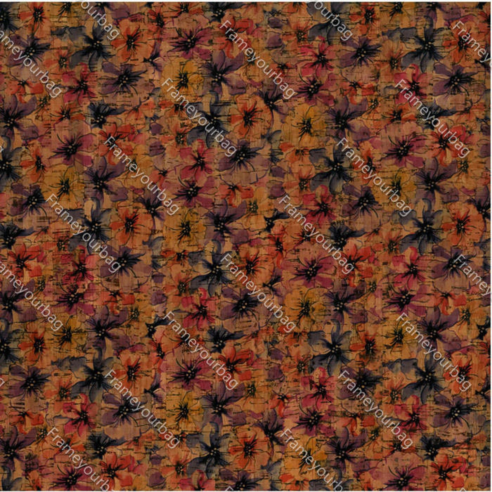 Portuguese Cork Fabric Printed Pattern 68x50cm / - Etsy