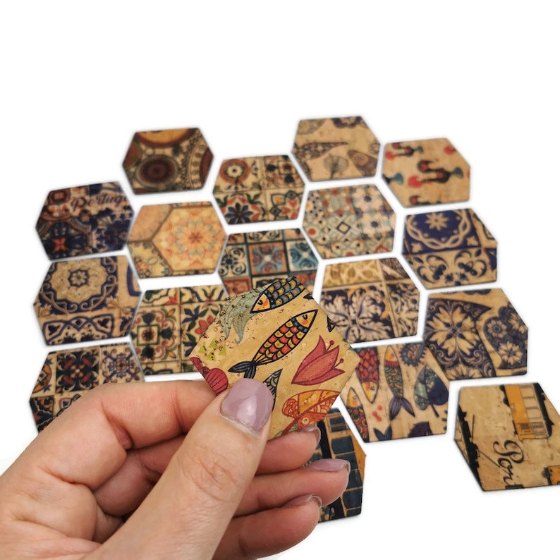 Cork Scrap Diamond Shape, 20pcs Cork Fabric Samples Random - SCRAP Cork ...