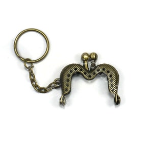 2 X Purse Frame 5cm / Silver With Key Chain F4/477 - Etsy