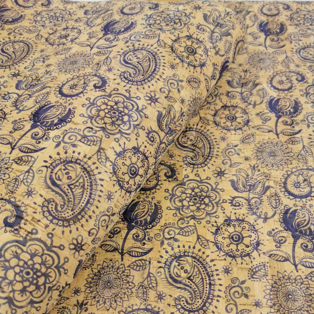 Portuguese Cork Fabric, Printed Pattern 68x50cm / 26.77''x19.69'', (89 ...