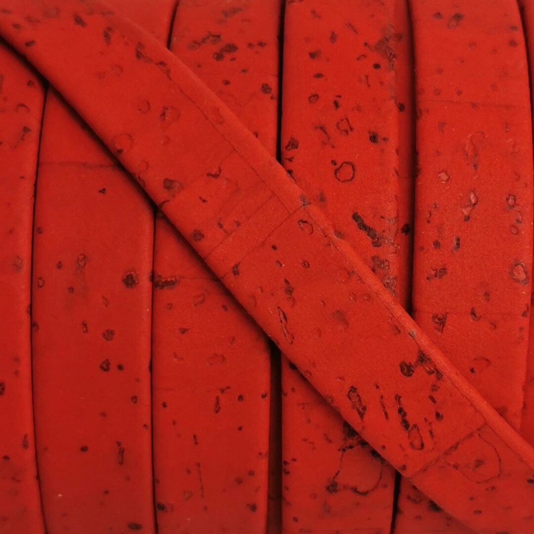 Cork Cording -1 Meter Portuguese Cork 10x2mm Flat Leather Cord, Deep ...