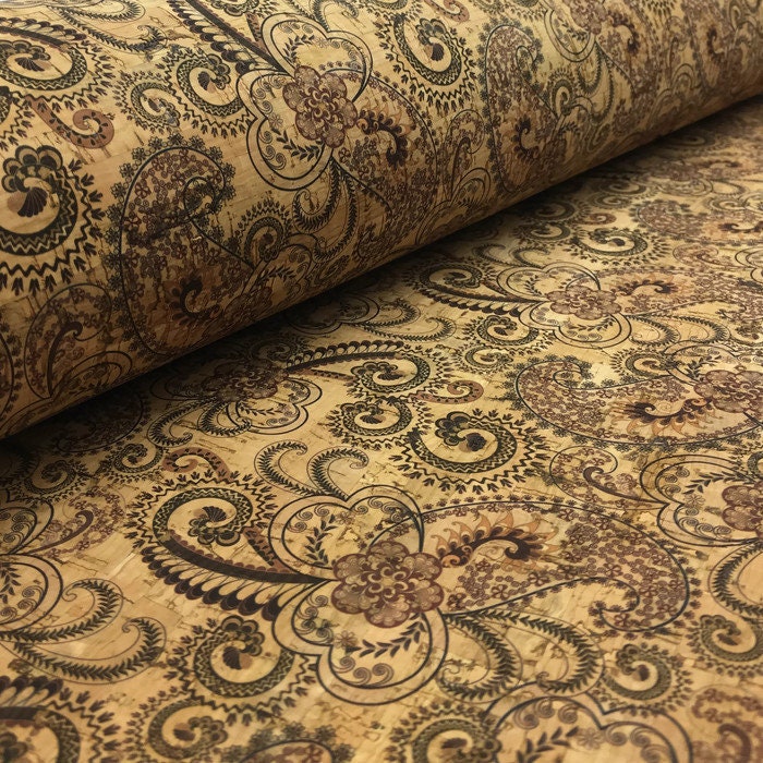 Portuguese Cork Fabric, Printed Pattern 68x50cm / 26.77''x19.69'', (32 ...