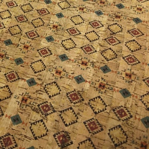Portuguese Cork Fabric, Printed Pattern 68x50cm / 26.77''x19.69'', (51 ...