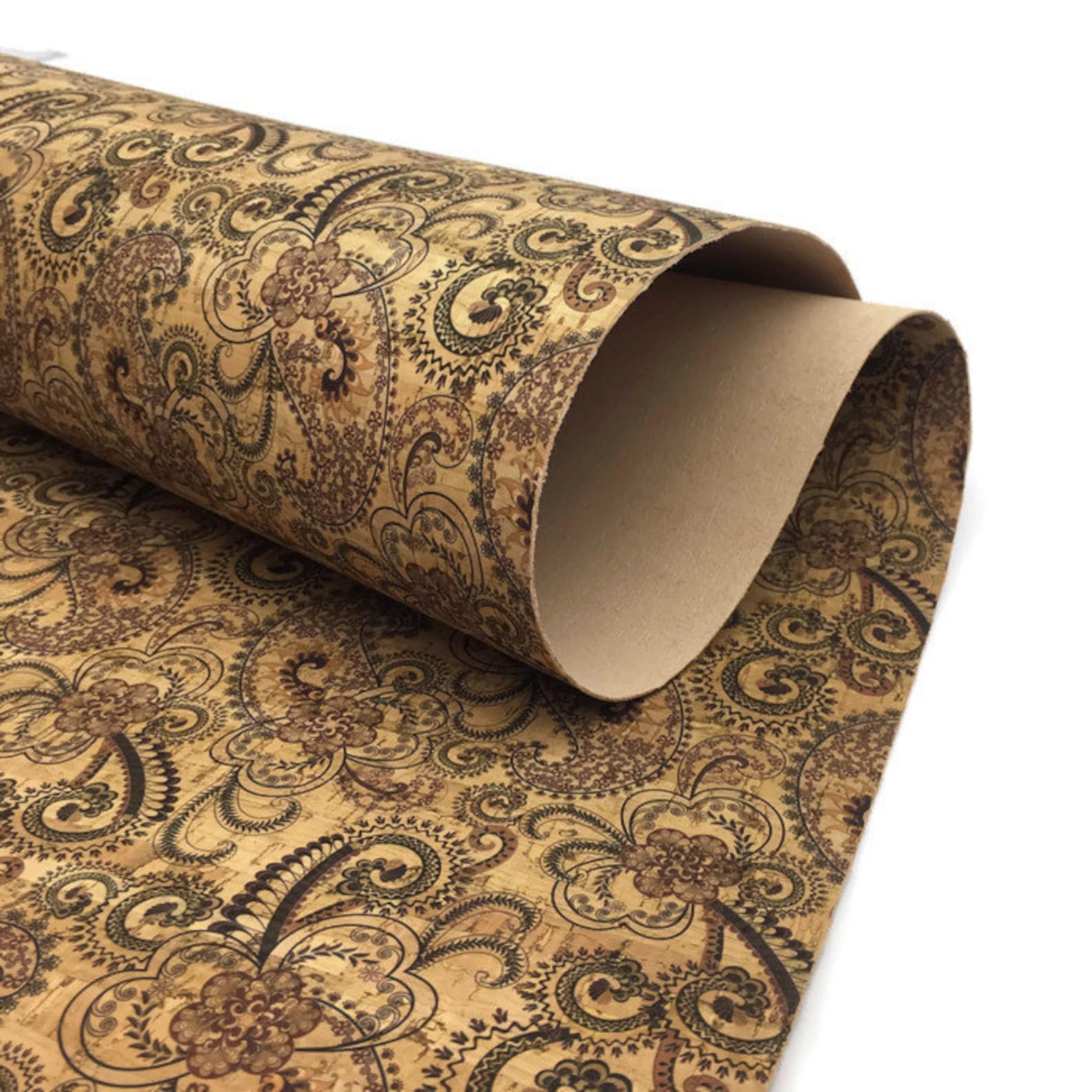 Portuguese Cork Fabric, Printed Pattern 68x50cm / 26.77''x19.69'', (32 ...