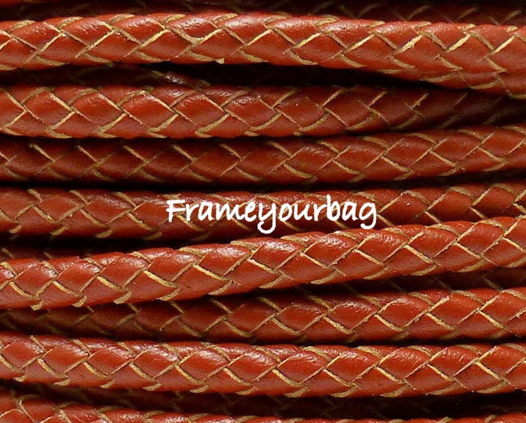 Leather Cording 4mm Leather Braid, Medium Brown european Product - Etsy